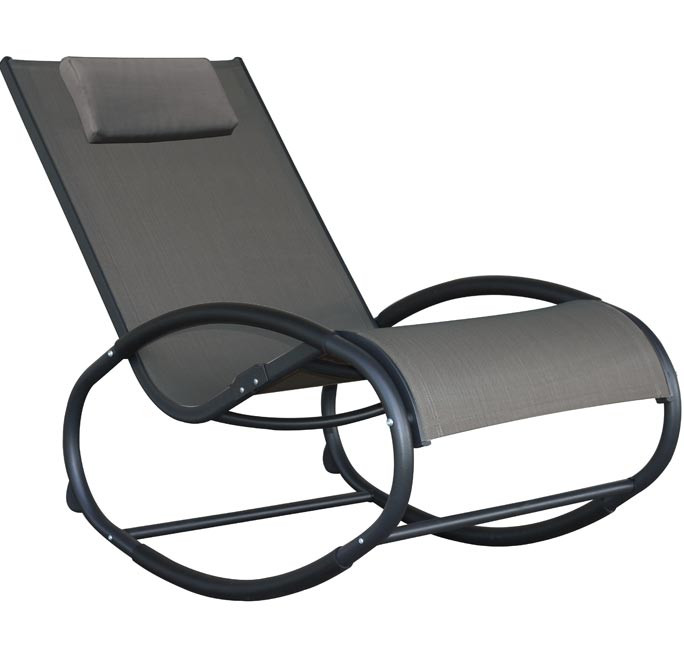 Tumbona wave Rocker - Aluminum - Black Chrome