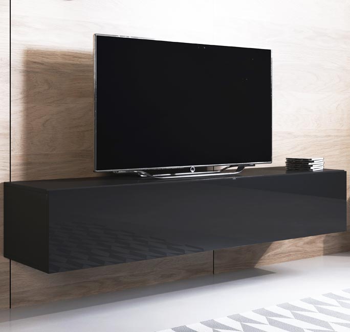 Mueble TV modelo Luke H2 (160x30cm) color negro